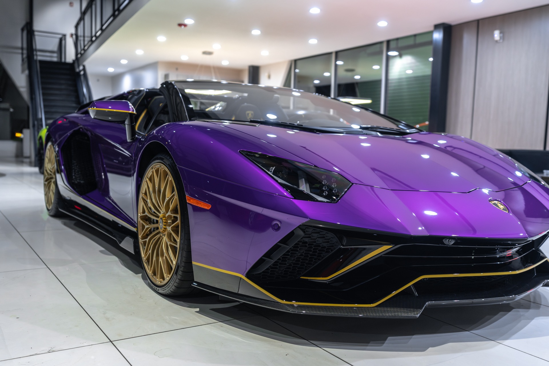 Matte Gold Lamborghini Aventador