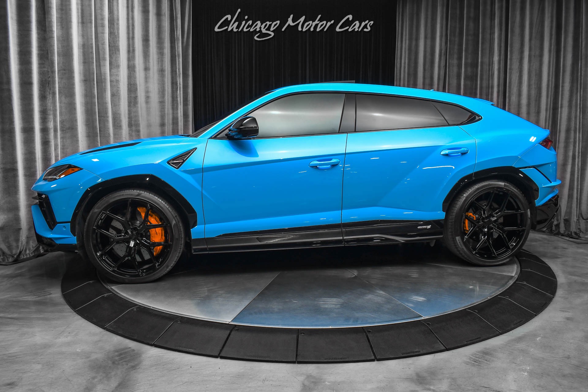Blue And Black Lamborghini Urus