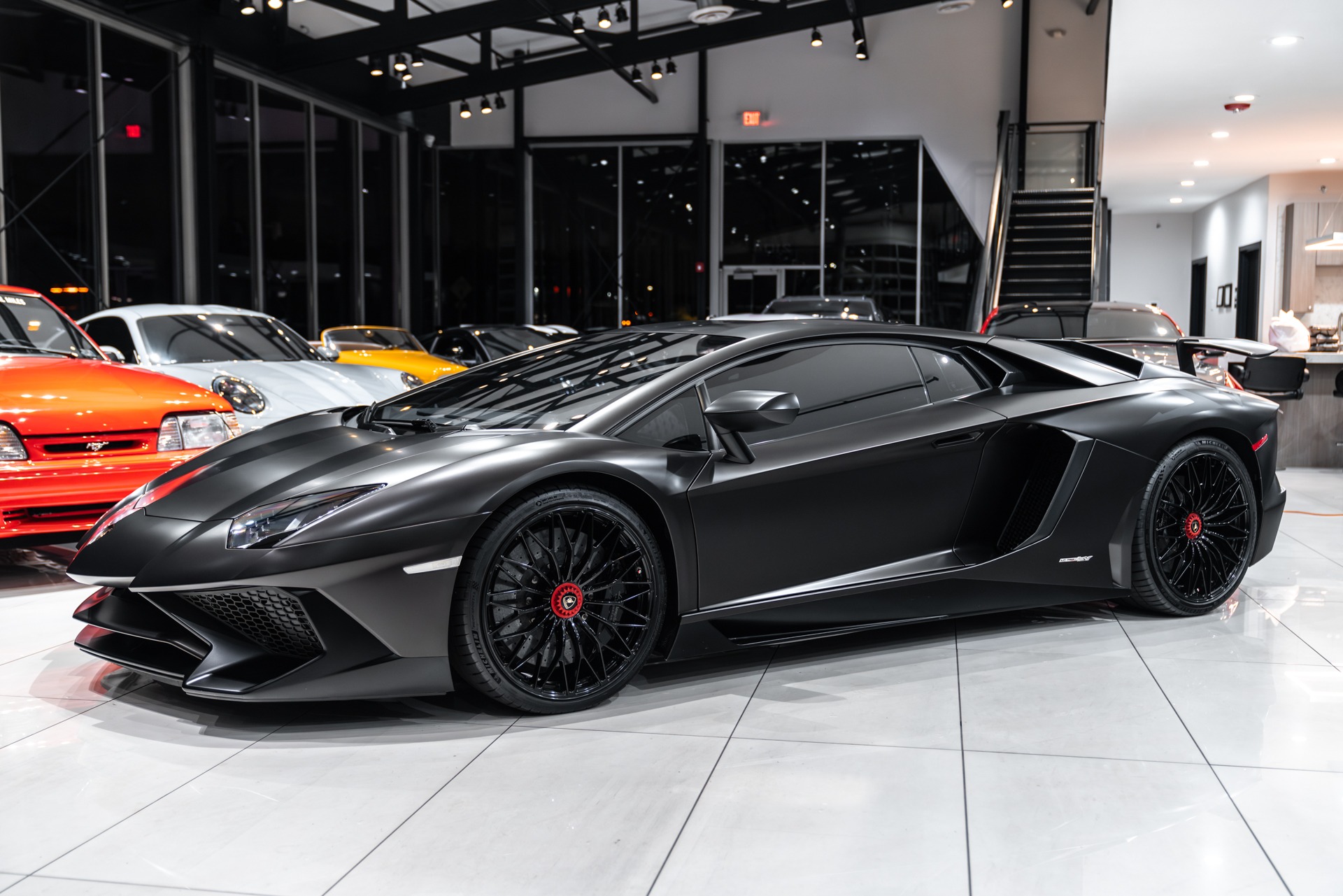 Black Lamborghini Aventador