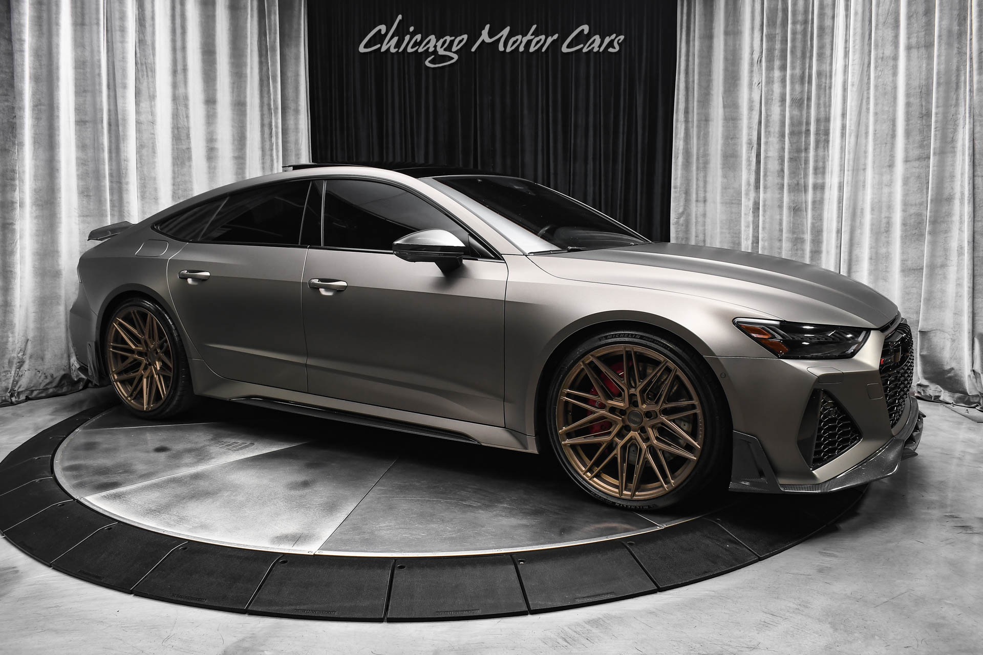 Silver Audi With Bronze Wheels