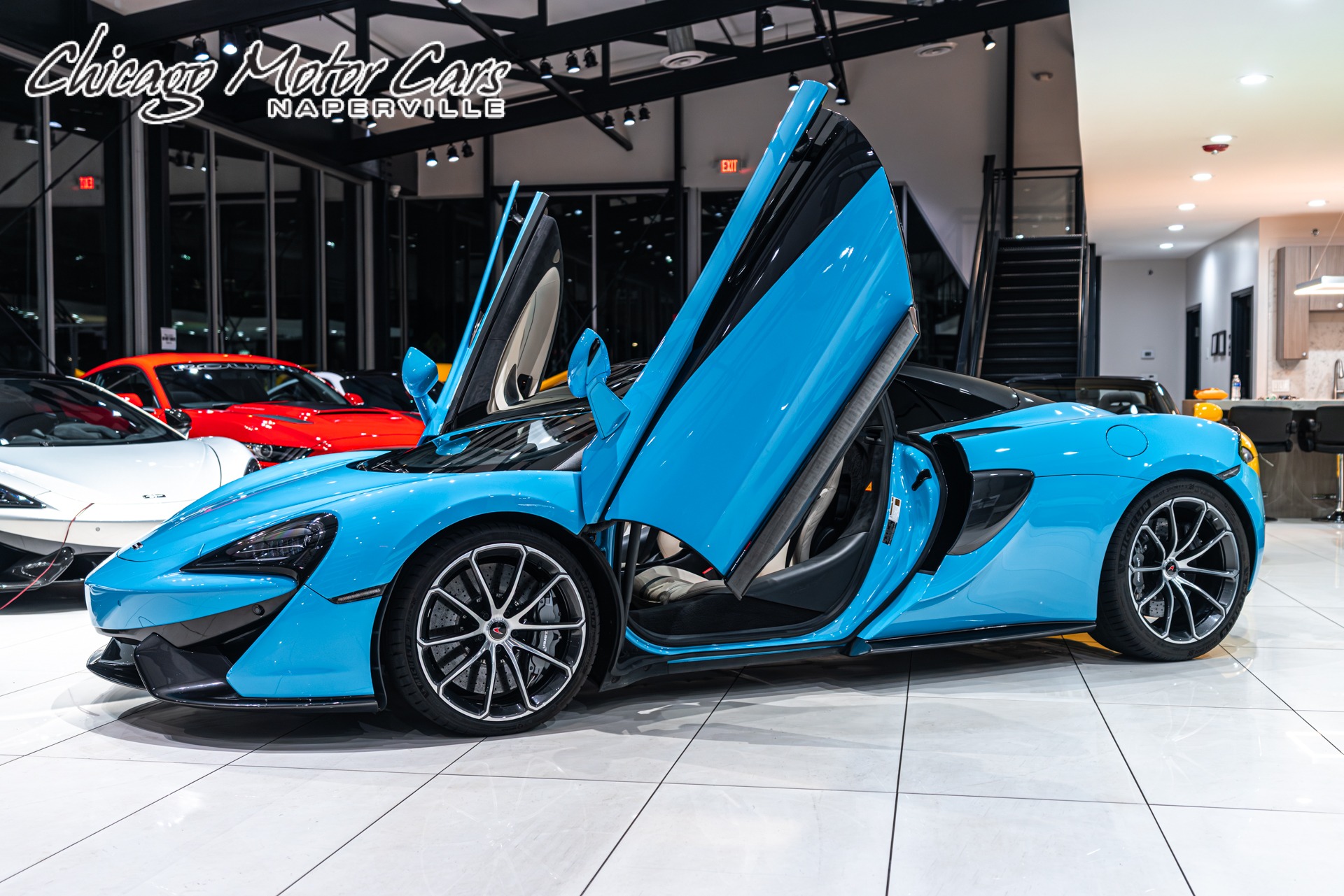 Used 2018 McLaren 570S Spider Convertible Luxury Pkg! RARE Curacao Blue ...
