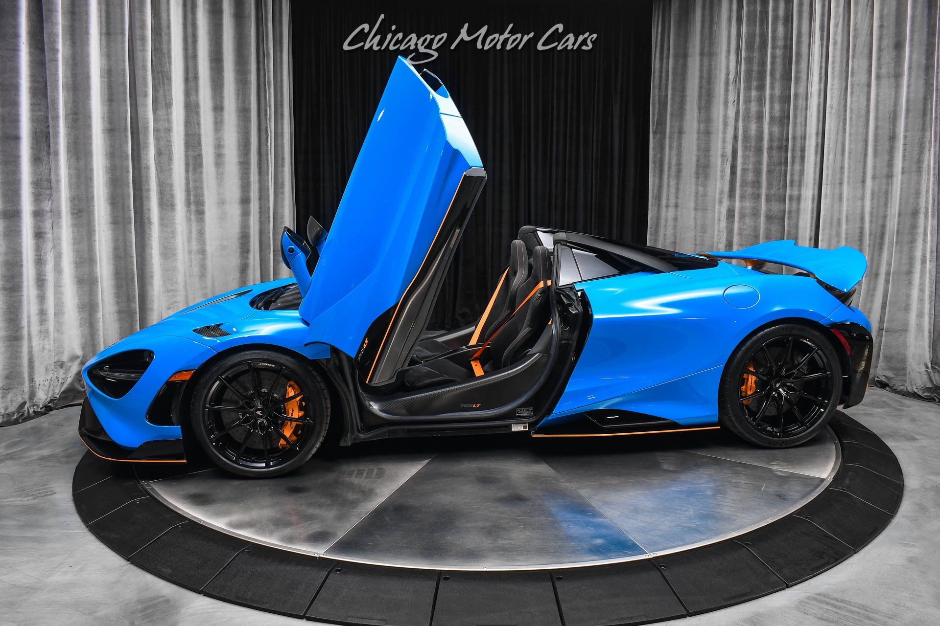 Used 2022 McLaren 765LT Spider Elite Ambient Blue Paint! MSO Black Pack ...